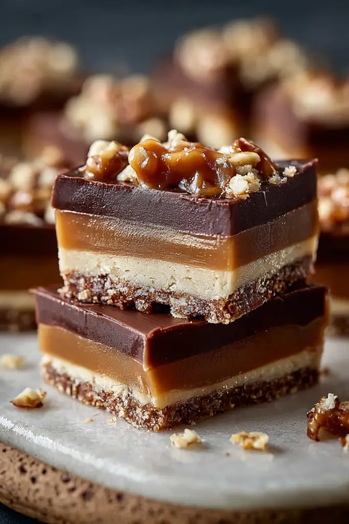 Delish Salted Caramel Fudge Bars