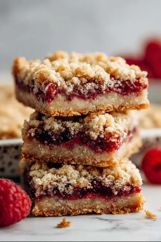 Easy Raspberry Oatmeal Crumble Bars